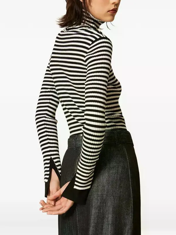 TWINSET Striped Turtleneck Jumper