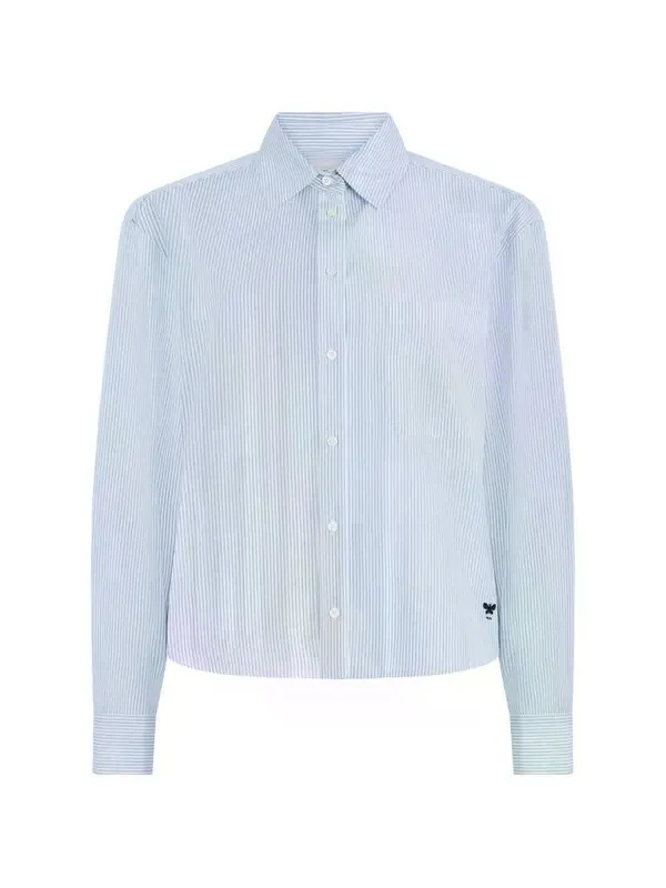 Max Mara Vertical-stripe Chest-pocket Shirt
