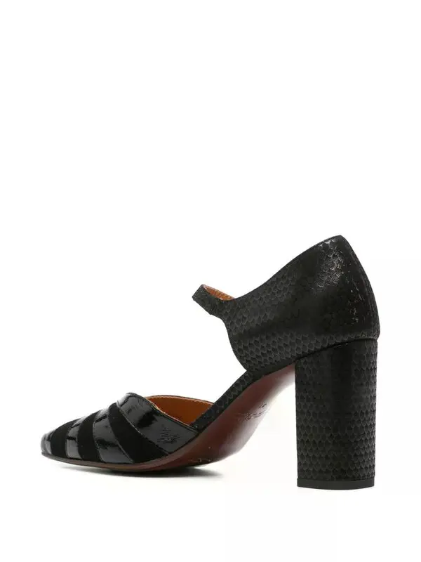Chie Mihara Pointed-toe Heeled Pumps With Snakeskin-effect Panels
