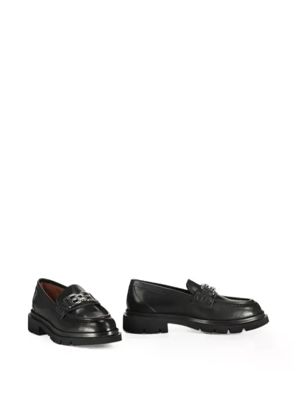 Bally Logo-plaque Leather Loafers