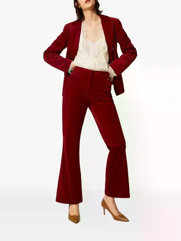 TWINSET Flared Velvet Trousers