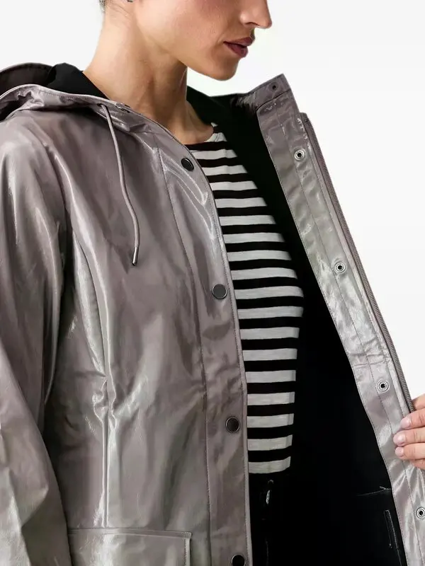 Rains Curve Belted Hooded Jacket