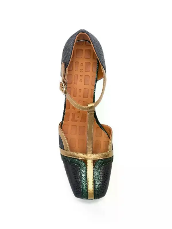 Chie Mihara Volai Lizard-effect T-bar Heeled Pumps