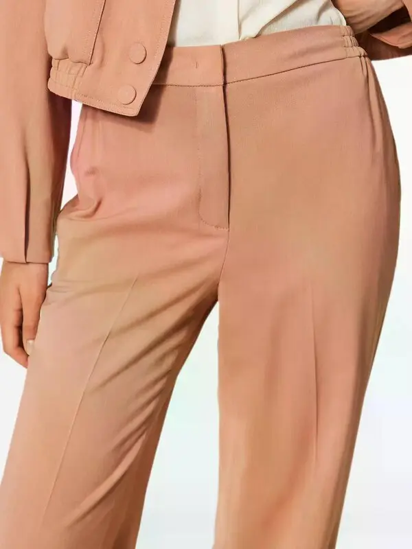 TWINSET Straight Twill Trousers With Pockets