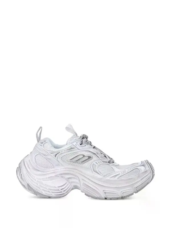 Balenciaga 6xl Distressed-effect Panelled Sneakers - White