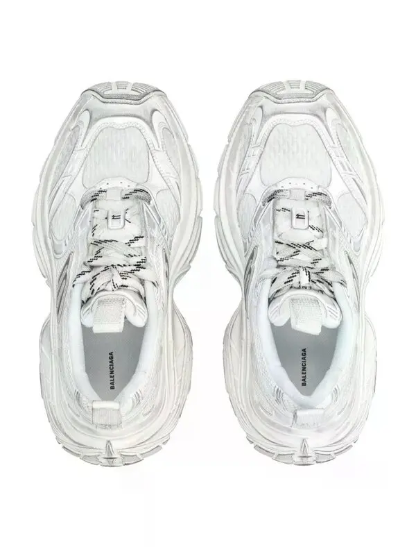 Balenciaga 6xl Distressed-effect Panelled Sneakers - White
