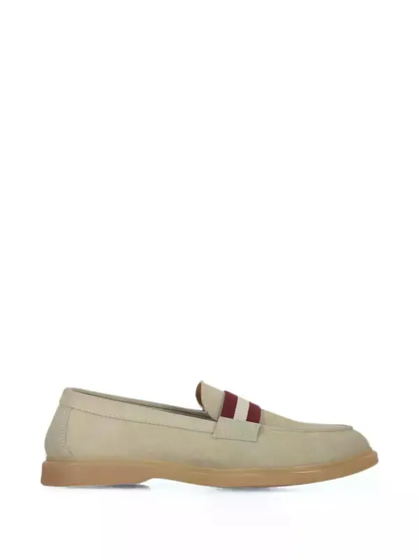 Bally Suede Loafers With Buckle Detail