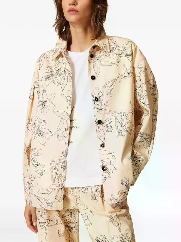 TWINSET Floral Print Button-up Shirt