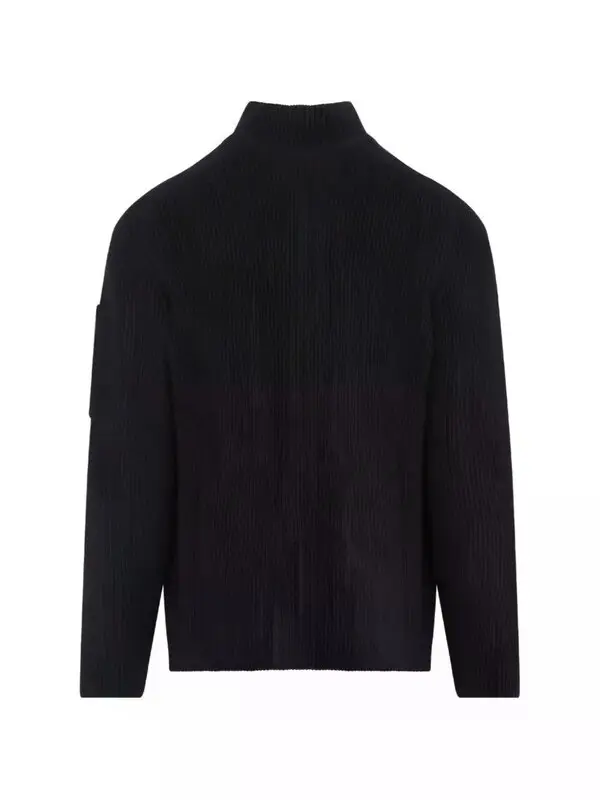 C.P. COMPANY Ribbed-knit Lens Detail Sweater