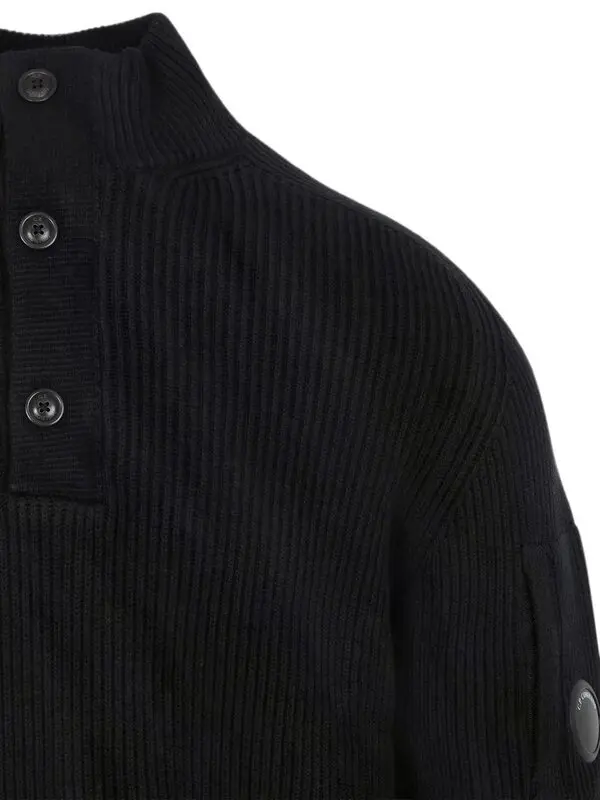 C.P. COMPANY Ribbed-knit Lens Detail Sweater