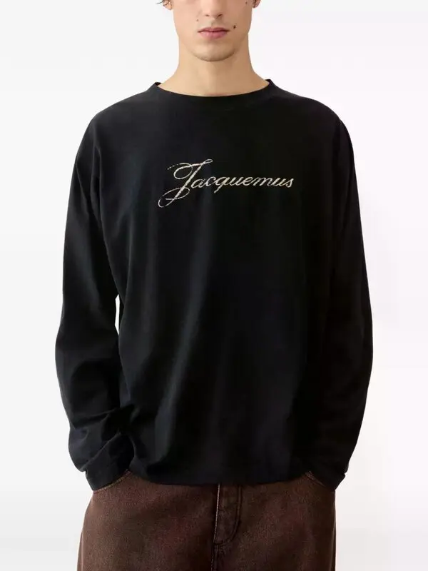 Jacquemus Long Sleeve T-shirt With Printed Logo