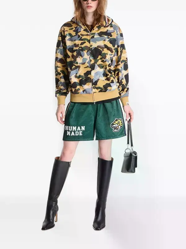 A BATHING APE Shark Camouflage Zip-up Hoodie