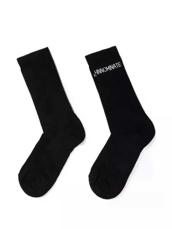 HINNOMINATE Ribbed Cotton Socks With Embroidered Logo