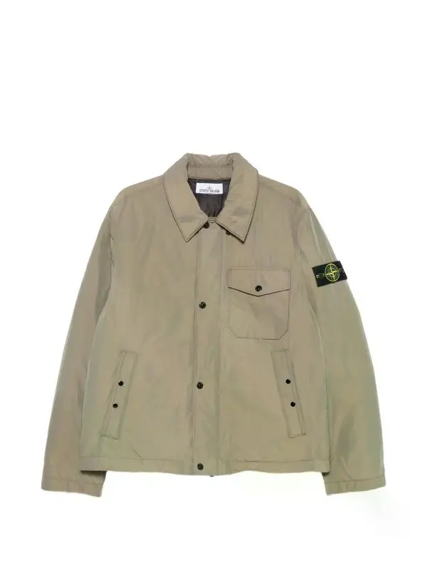 Stone Island Logo Patch Jacket - Green