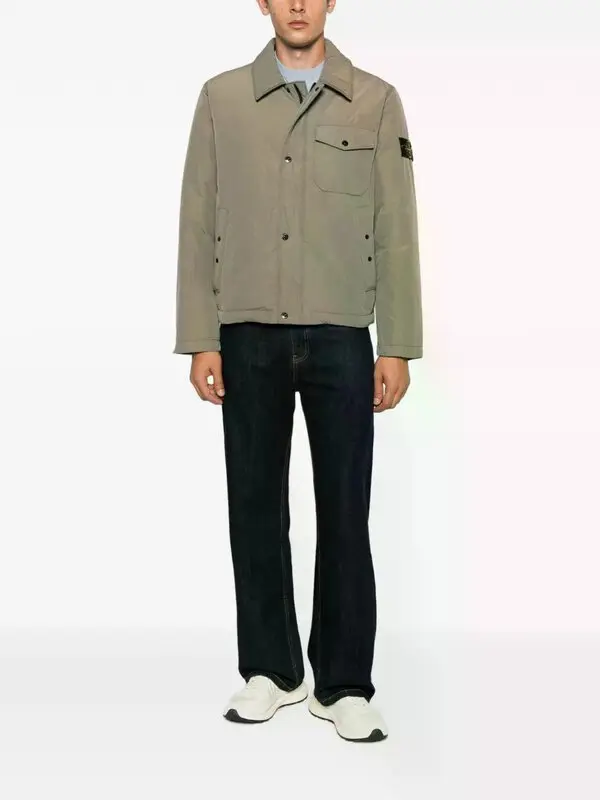 Stone Island Logo Patch Jacket - Green