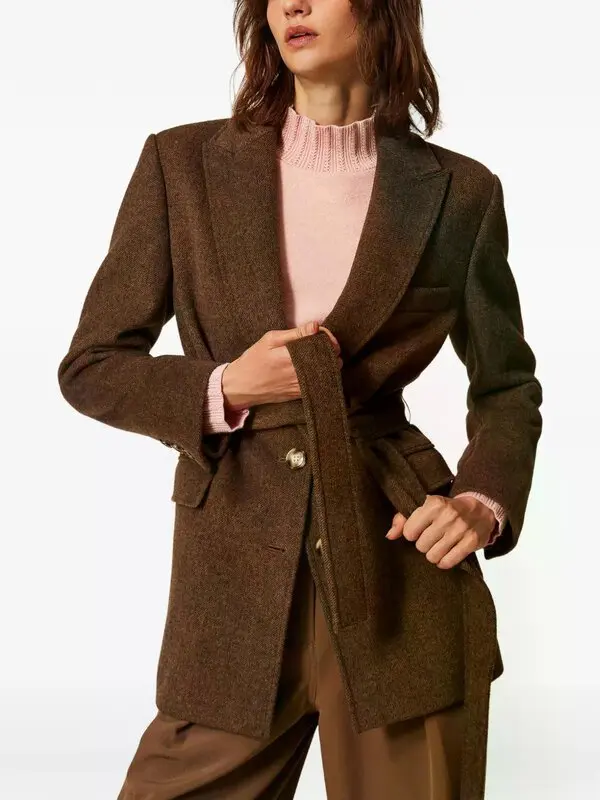 TWINSET Velour Wool Cloth Blazer