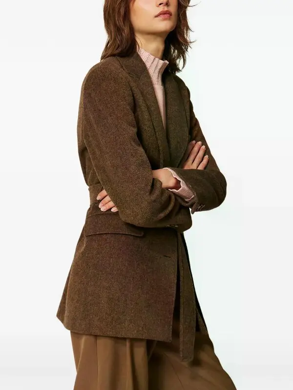 TWINSET Velour Wool Cloth Blazer