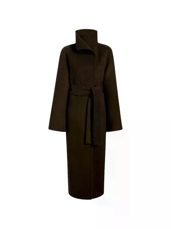 Khaite Romare Wool Wrap Coat - Brown