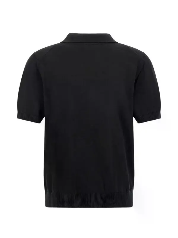 BOSS Merino Wool Knit Polo With Johnny Collar