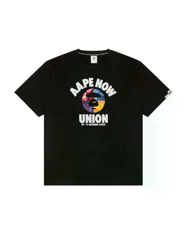 AAPE BY *A BATHING APE Moonface Logo-print T-shirt - Black