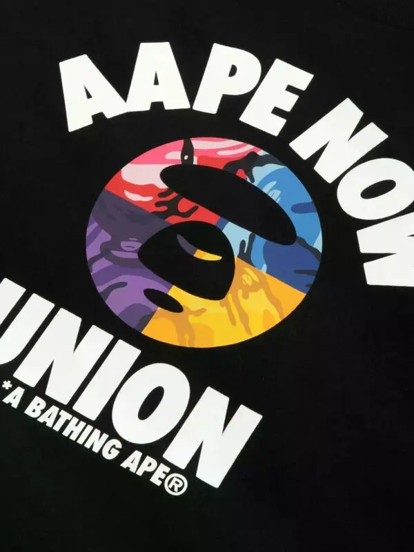 AAPE BY *A BATHING APE Moonface Logo-print T-shirt