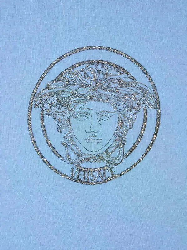 Versace Embroidered-logo Cotton-jersey Slim T-shirt