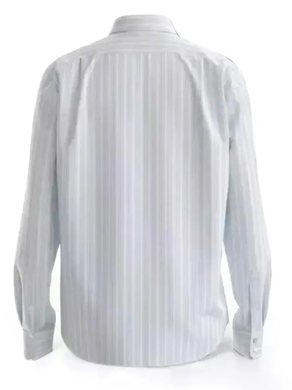 BOSS Striped Cotton Shirt - White