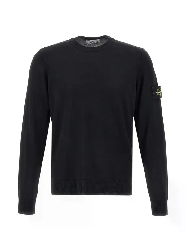 Stone Island 5100071 Rws Wool Crew Neck Jumper - Black