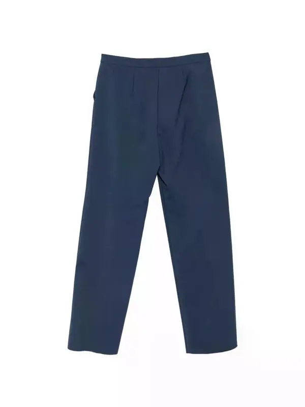 Marina Rinaldi Tailored Pressed-crease Straight-leg Trousers - Blue