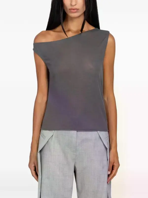 ST. AGNI Asymmetrical Fine-jersey Top