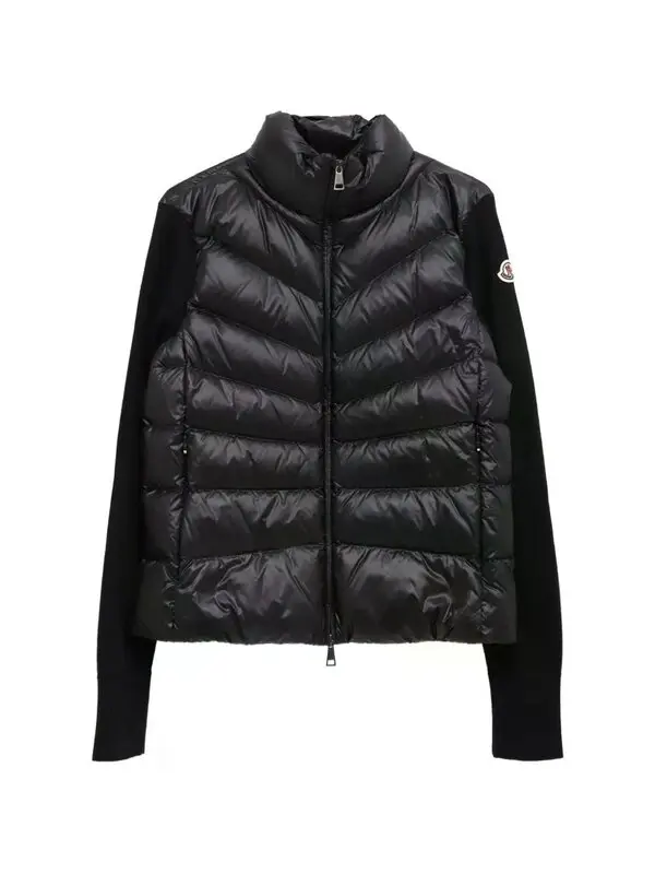 Moncler Quilted Knit-sleeve Jacket