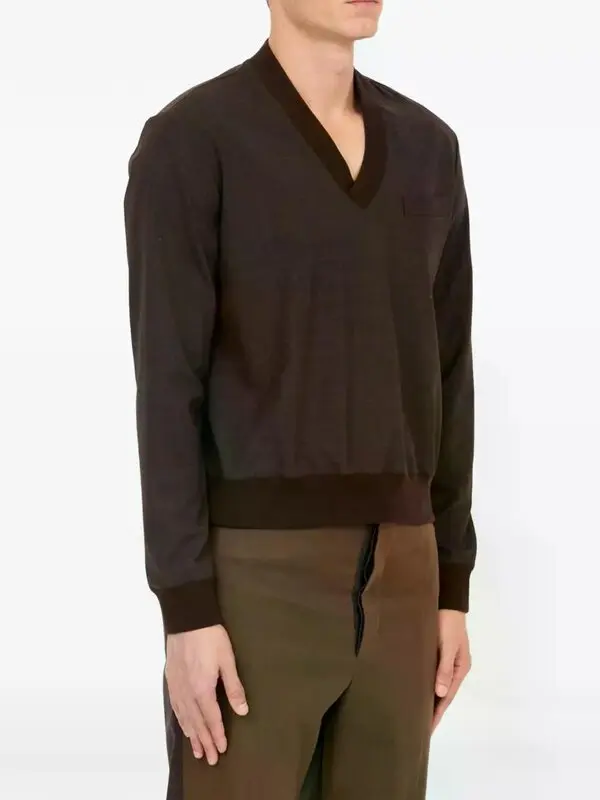 MAISON MARGIELA V-neck Long-sleeve Top