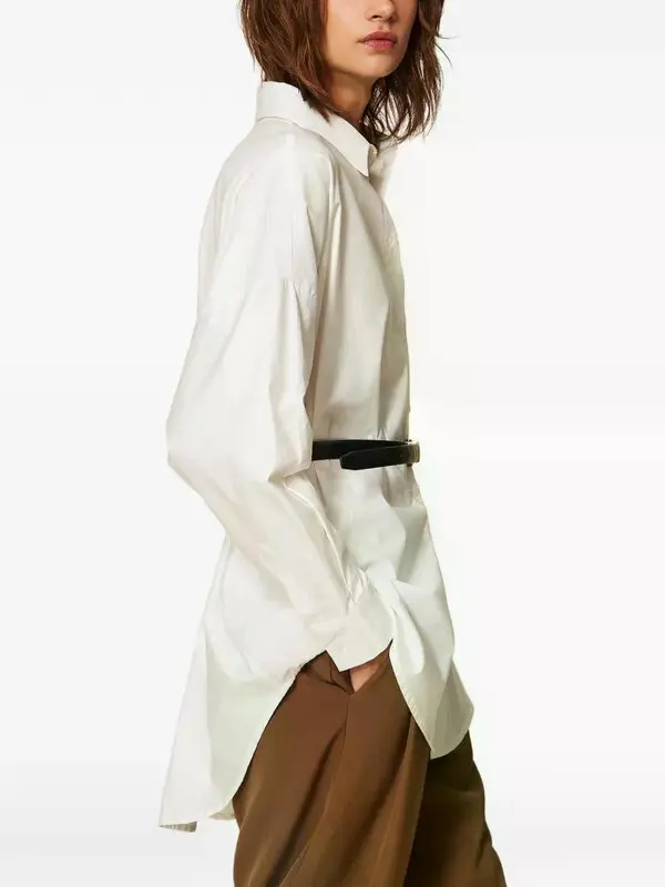 TWINSET Poplin Shirt With Belt