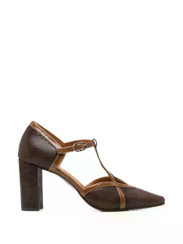 Chie Mihara Awear Lizard-effect T-bar Heeled Pumps