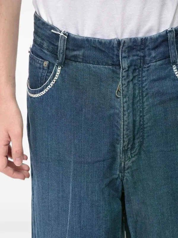 Off-White Embroidered Jeans