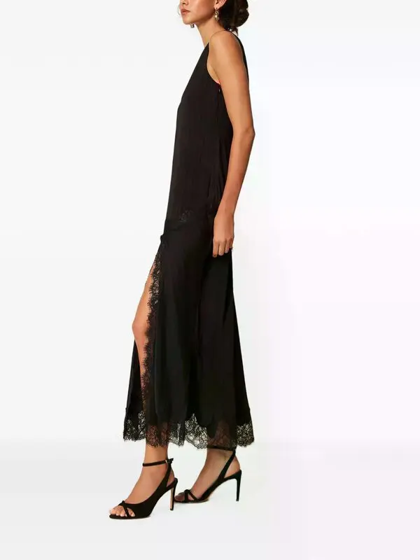 TWINSET Long Satin And Lace Dress