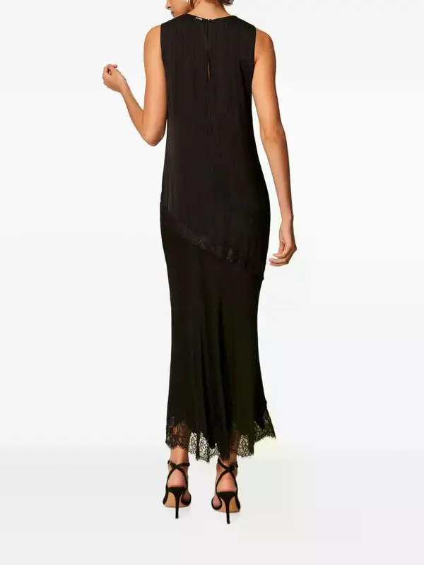TWINSET Long Satin And Lace Dress