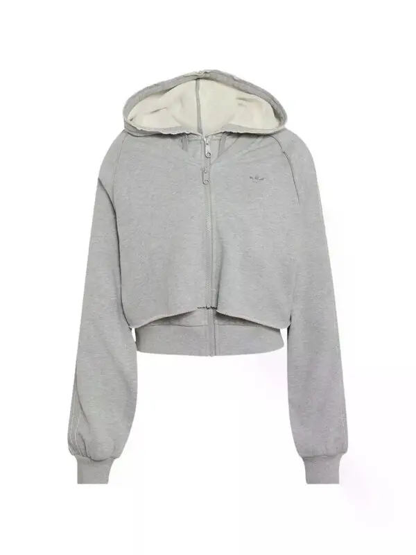 Adidas Layered-effect Raw-edge Hoodie