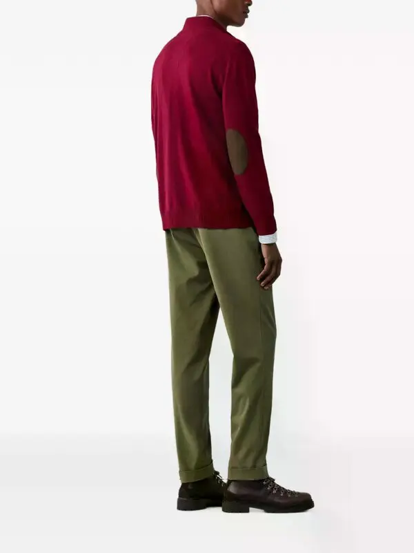 HACKETT LONDON Quarter-zip Elbow-patch Knit