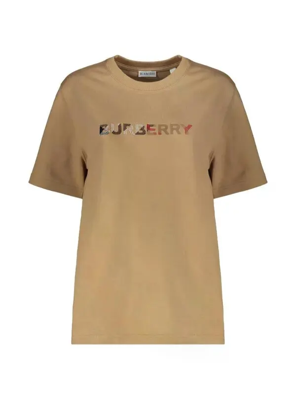 Burberry Logo-embroidered T-shirt