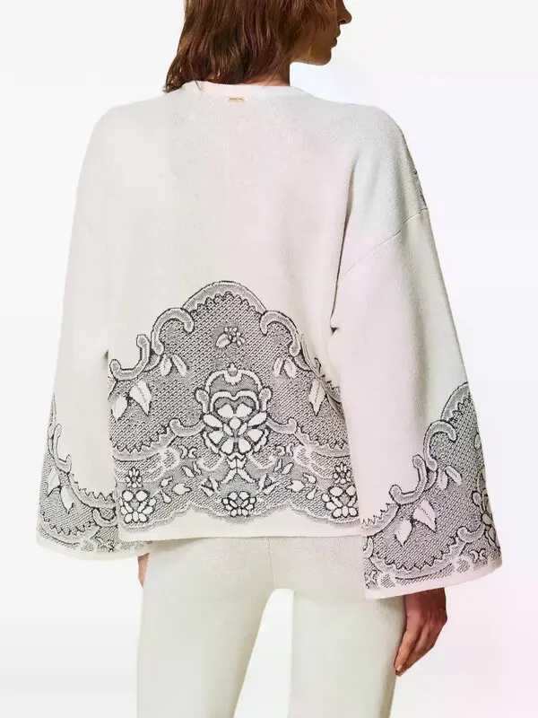 TWINSET Wool-blend Jacquard Maxi Jumper