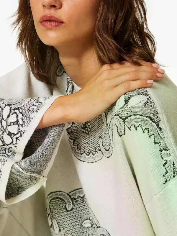 TWINSET Wool-blend Jacquard Maxi Jumper