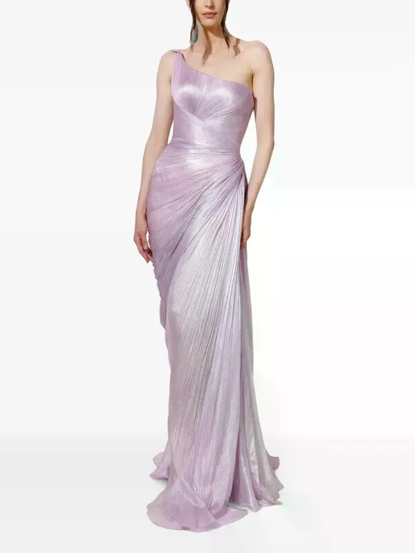 IRIS SERBAN Penelope One-shoulder Draped Gown