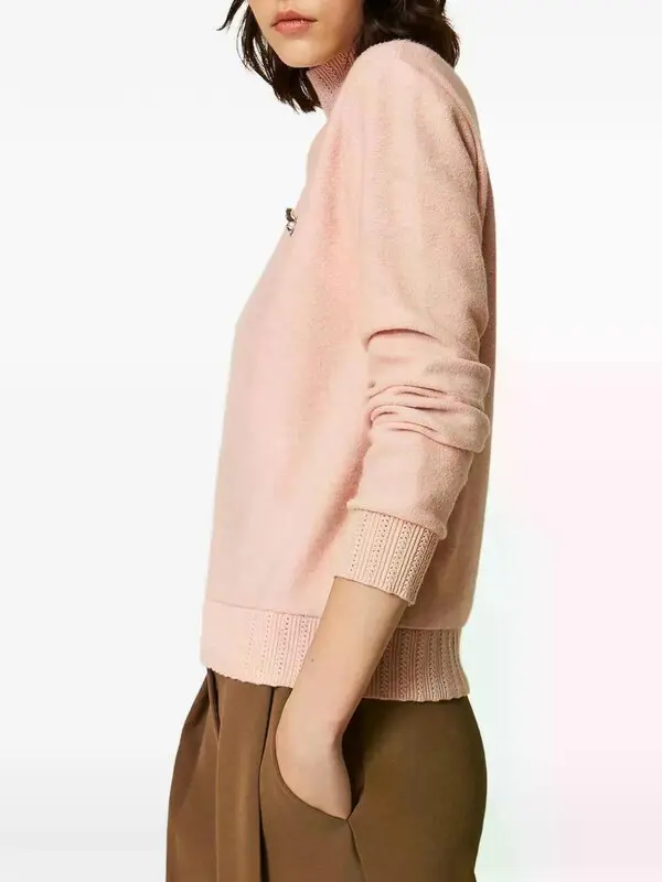 TWINSET Turtleneck Jumper With Brooch