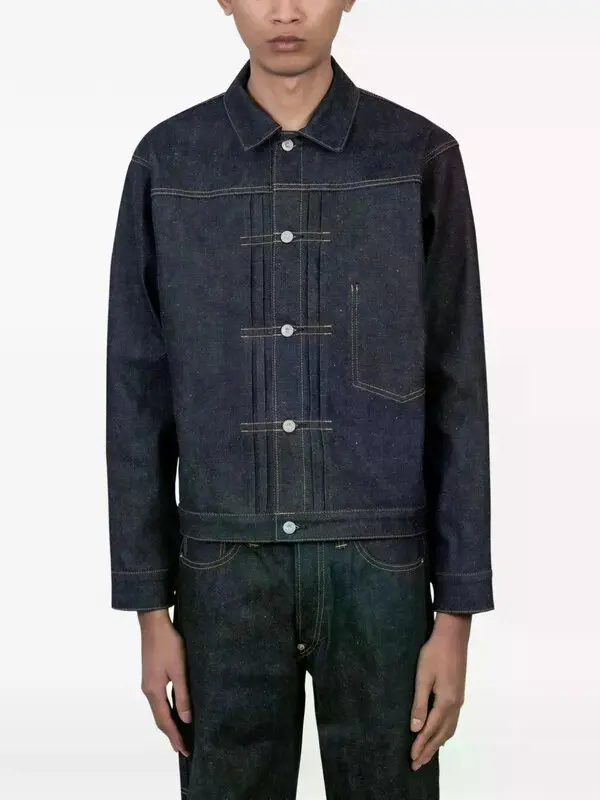 HUMAN MADE Pleated Denim Jacket