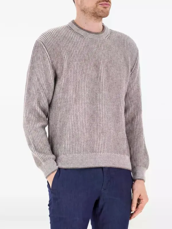 Paul & Shark Ribbed Knit Crew-neck Sweater