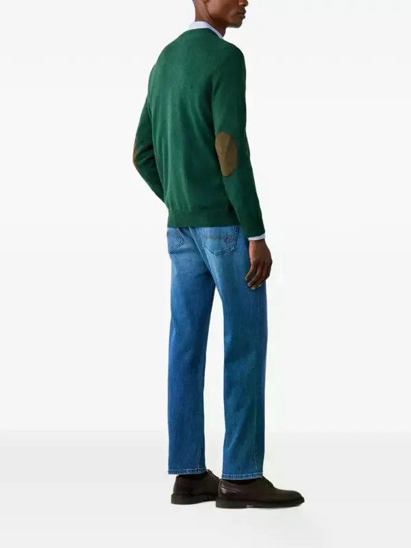 HACKETT LONDON Elbow-patch V-neck Sweater