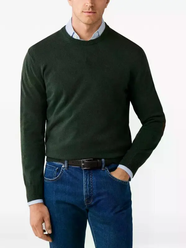 HACKETT LONDON Patch-detail Crew-neck Knit