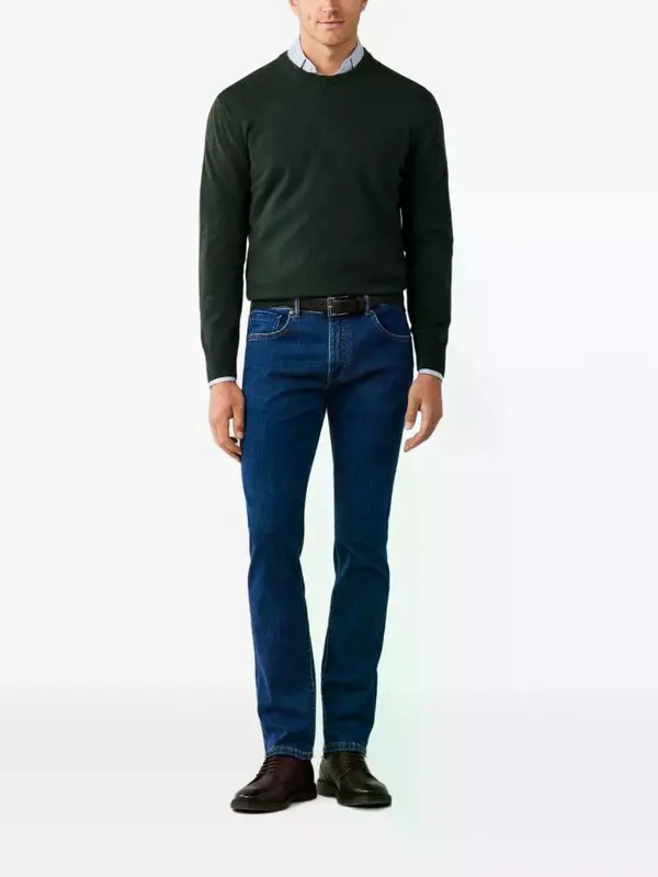 HACKETT LONDON Patch-detail Crew-neck Knit