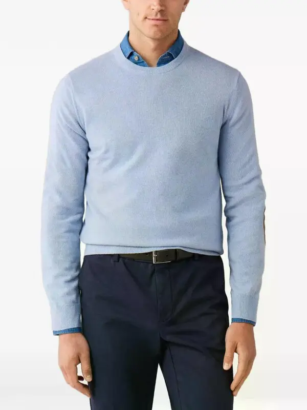 HACKETT LONDON Elbow-patch V-neck Knit